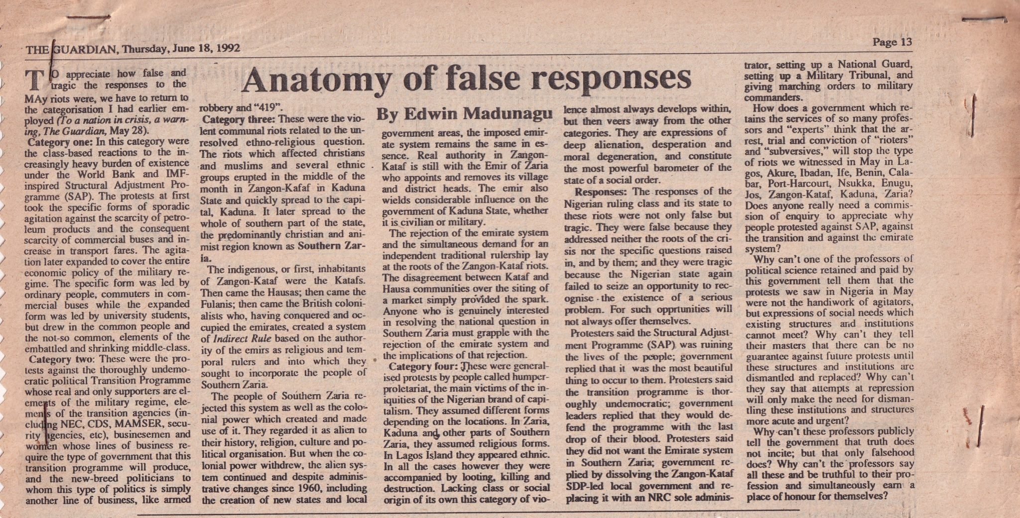 Anatomy of false responses – Socialist Library and Archives