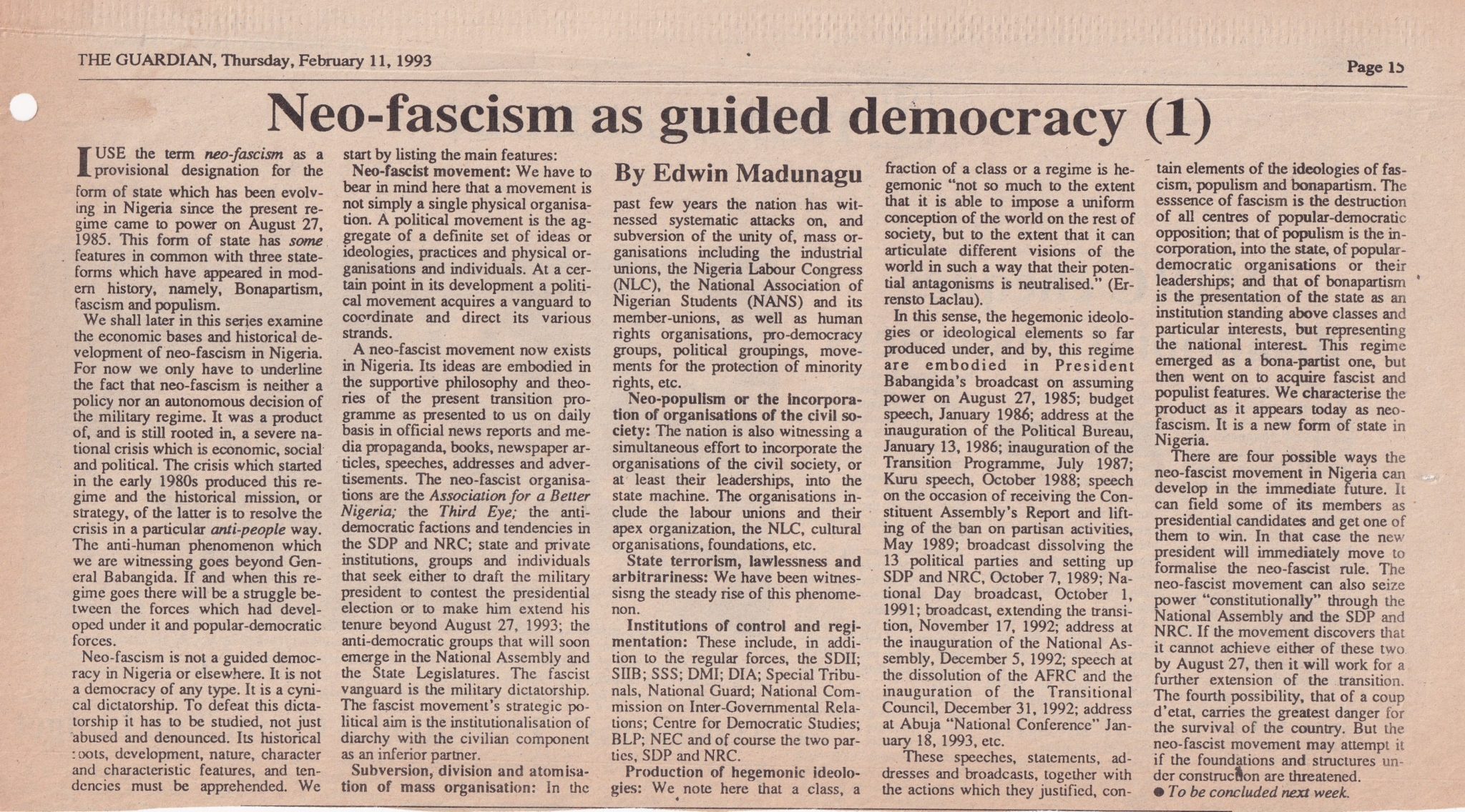 Neo-fascism as guided democracy – Socialist Library and Archives